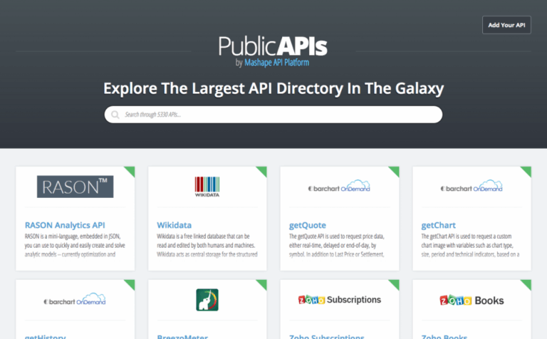 8 sites incríveis para encontrar a API ideal para seu negócio